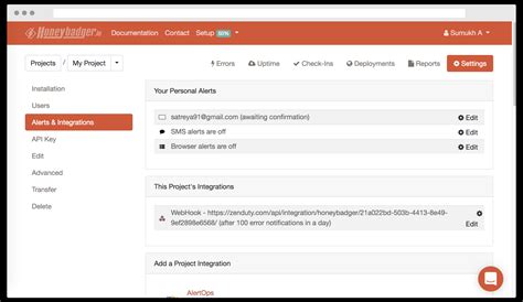 Honeybadger Integration Zenduty Docs