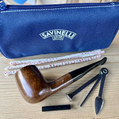 Savinelli One Starter Kit Smooth Straight Billiard 106 6mm Filter