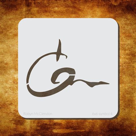 Symbol 2 Stencil Robyn Mcclendon Intuitive Scripting Stencils Istencils