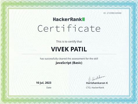 Vivek Patil On Linkedin Hackerrank Frontenddeveloper Html Css