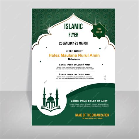 Premium Vector A4 Size Islamic Flyer For Vector File Download