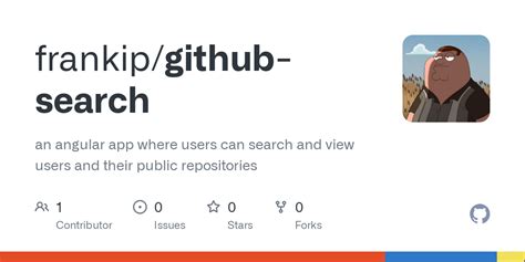 Github Frankipgithub Search An Angular App Where Users Can Search And View Users And Their