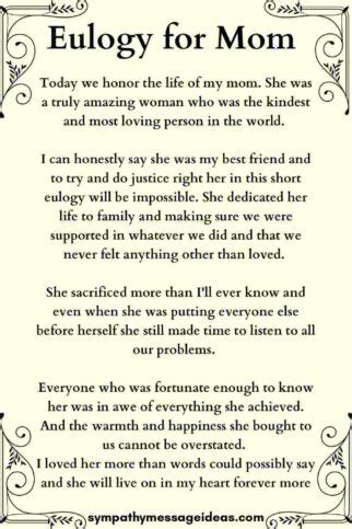 19 Moving Eulogy Examples And Samples Sympathy Message Ideas