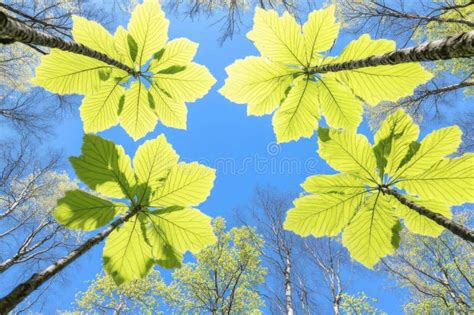 Giant Leaves Reach For The Sky Nature S Canopy Forest Growth Spring Renewal Green Ecosystem