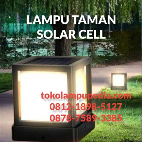 Jual Lampu Taman Minimalis Solar Cell Lm W Toko Lampupedia