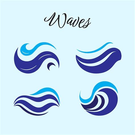 premium vector vector waves icon set template