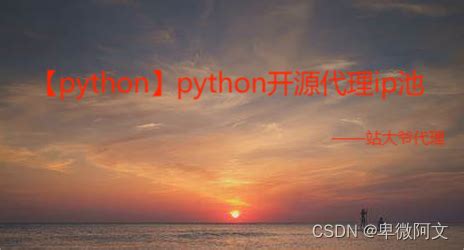 pythonpython开源代理ip池
