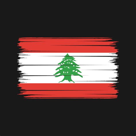 Lebanon Flag Brush Strokes National Flag 10364340 Vector Art At Vecteezy
