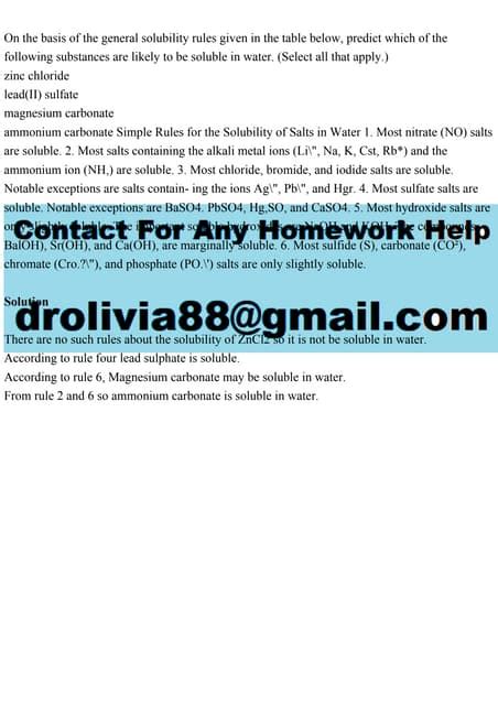 Solubility Rules Pdf