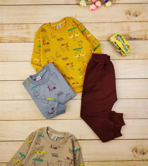 بلوز و شلوار پسرانه فیل و ماشین فروشگاه کودک نهال بیبی شاپ