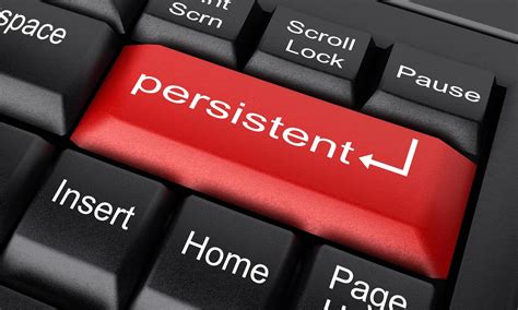 Persistent Word On Red Keyboard Button 6108744 Stock Photo At Vecteezy