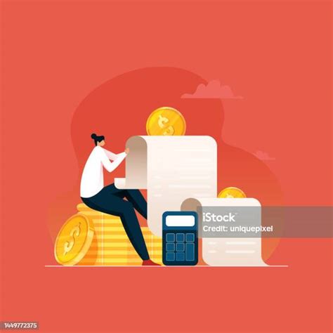 예산 분석 및 계산 청구서 또는 세금 개념 지불 감사 및 재무 관리 그림 은행업무에 대한 스톡 벡터 아트 및 기타 이미지