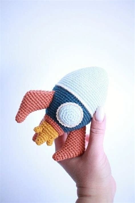 Easy Rocket Crochet Pattern Amigurumi Rocketship Space Ship Etsy