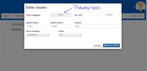 Mysql ¿cómo Pasar Parámetros De Una Lista Hacia Un Modal Utilizando