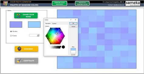 Color Palette Generator Excel Template Color Samples In Etsy