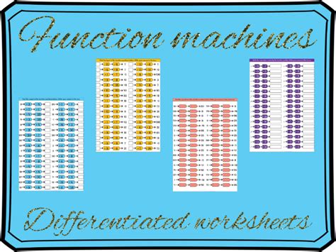 Function Machines Worksheets Differentiated Teaching Resources