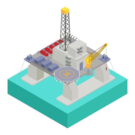Premium Vector Oil Extraction Platform Icon Isometric Of Oil Extraction Platform Vector Icon
