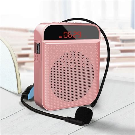 확성기 휴대용 음성 증폭기 마이크 헤드셋 가이드 마이크 교사 블루투스 스피커 Mp3 및 Fm 라디오 지원 Aliexpress