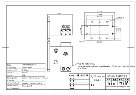 Water Cooled Waveguide Loads 6kw Waveguide Water Load