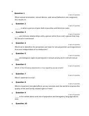 Qz Docx Question Out Of Points When Sexual Orientation Sexual Desires And Sexual