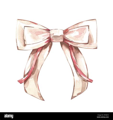 Ribbon Bow Sketch Coquette Ribbon Bow Outline Doodle Hand Drawn