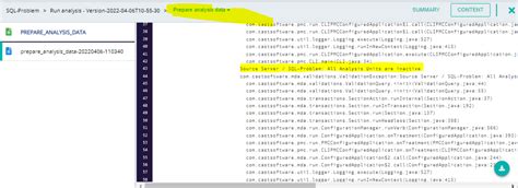 cast console application scan prepare analysis data error sql