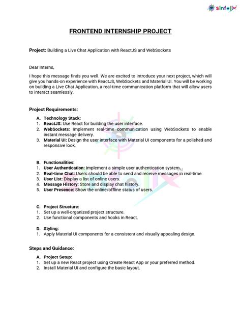 Frontend Internship Project 1 Pdf User Interface Online Chat