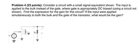 Solved Problem 4 25 Points Consider A Circuit With A