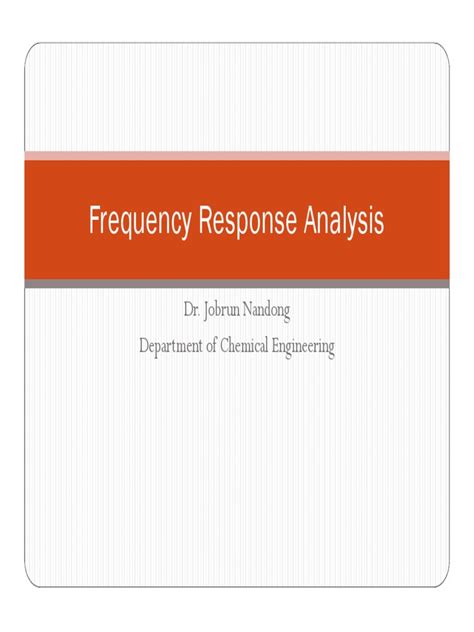 Frequency Response Pdf Systems Theory Telecommunications Engineering