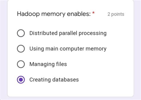 Solved Hadoop Memory Enables Points Distributed Chegg Com