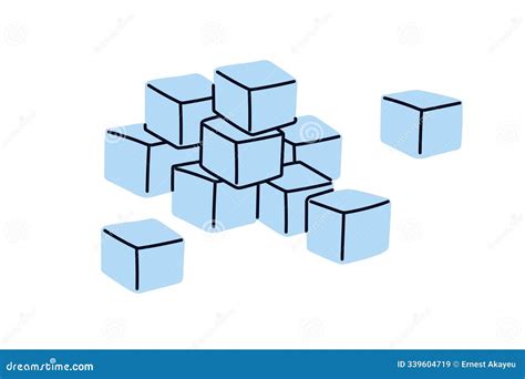 Ice Cubes In Stack Frozen Water Blocks In Pile Heap Icy Blocks For Cool Cold Drinks Stock