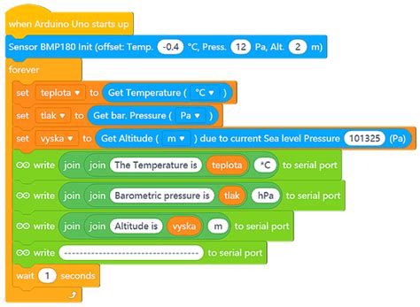 MBlock Extension Support Sensor BMP