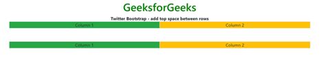 How To Add Top Space Between Rows In Twitter Bootstrap Geeksforgeeks