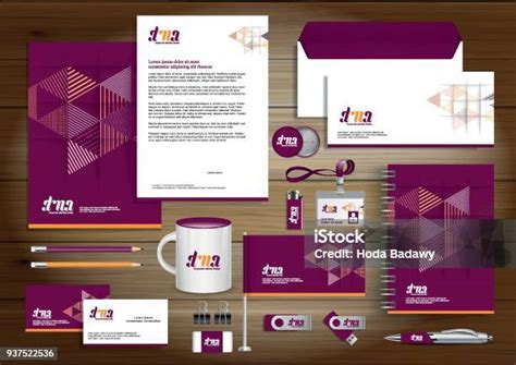 기업 아이덴티티 비즈니스 템플릿 디자인 벡터 추상적인 문구 선물 항목 색상 홍보 기념품 요소 링크 디지털 기술 세트 가방에 대한 스톡 벡터 아트 및 기타 이미지 Istock
