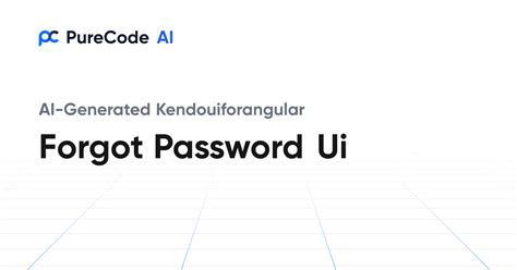 Build Great Kendouiforangular Forgot Password Ui Components Faster Using Ai Tools