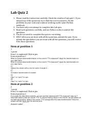 Lab Quiz Pdf Lab Quiz Please Read The Instruction Carefully Check The Results Of Lab