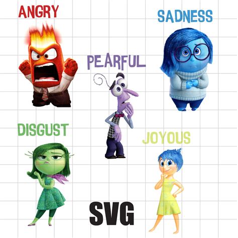 Inside Out Characters Svg Inside Out Png Inside Out Svg Inside Out Sublimation Digital File