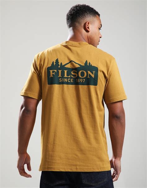 Filson Frontier Logo T Shirt Golden Tan Terraces Menswear