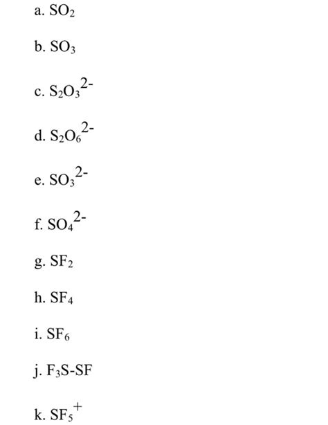 Solved For Each Of The Following Molecules Or Ions That