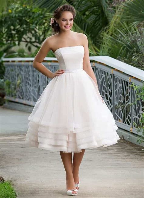 Bohemian Tea Length Wedding Dress