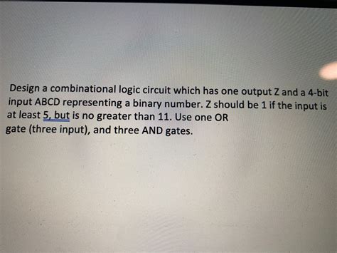 Answered Design A Combinational Logic Circuit Bartleby
