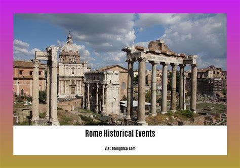 Rome Historical Events Unveiling The Past Of The Eternal City