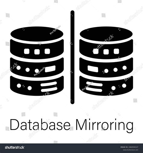 Editable Glyph Icon Depicting Database Mirroring Stock Vector Royalty Free 2482930127