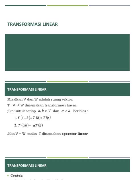 Transformasi Linear Pdf