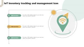 IOT Inventory Tracking And Management Icon PPT Example