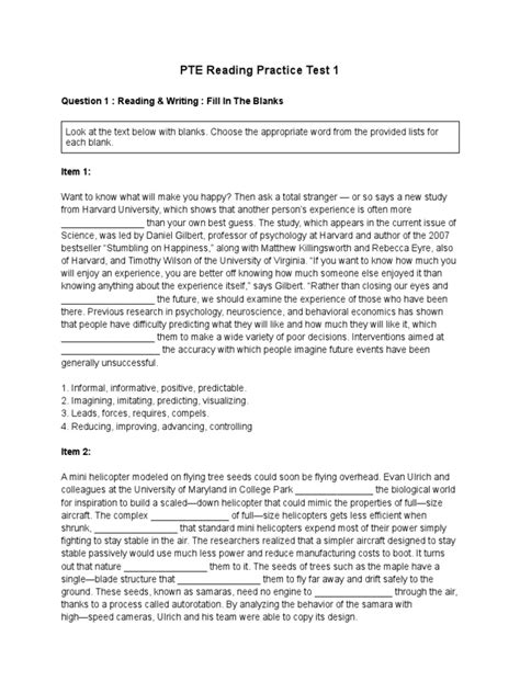 Pte Reading Practice Test 1 Pdf