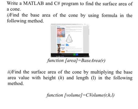 Solved Write A Matlab And C Program To Find The Surface