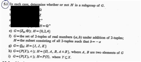 Solved 5 1In Each Case Determine Whether Or Not H Is A Chegg Com