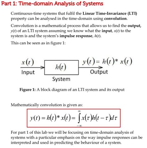 Solved Part 1 Time Domain Analysis Of Systems