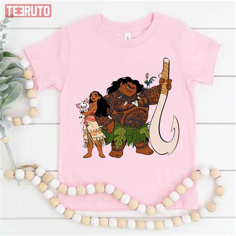 Moana And Maui Cute Design Disney Cartoon Unisex T Shirt Teeruto